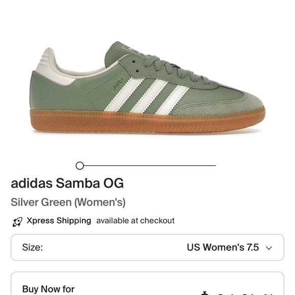 adidas | Shoes | Adidas Samba Og Womens Sneakers Green White | Poshmark